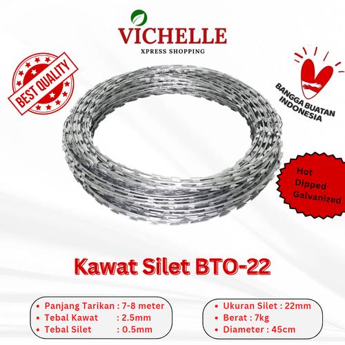 Jual Kawat Duri Silet / Razor Wire BTO 22 - 22MM - Jakarta Barat ...