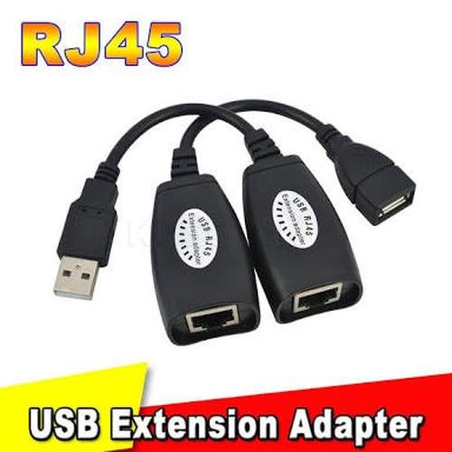 Jual USB Extender via Kabel LAN / Usb RJ45 Extension Adapter up to 30m ...