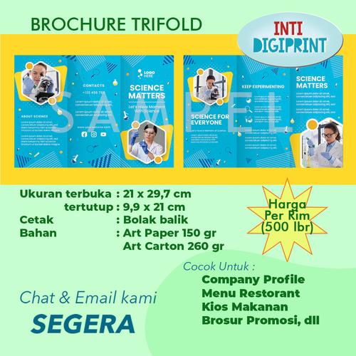 Jual Brosur - Menu - Flyer Trifold - Lipat 3 - cetak 2 sisi A4 - Rim ...
