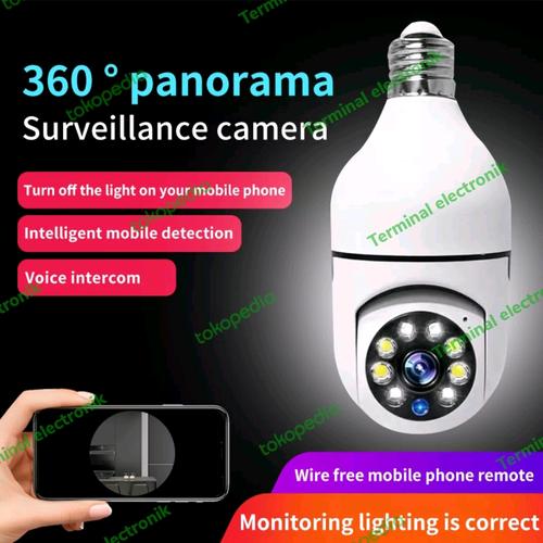 Jual Kamera CCTV IP Cam Bohlam Lampu V380Pro Wireless PTZ Mini ...