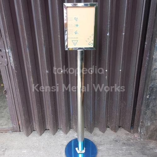 Jual Sign Frame Stand Stainless Signage Standing Stand Display A4 ...