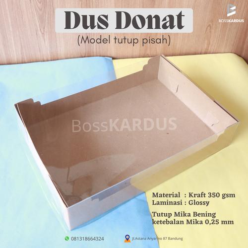 Jual dus donat isi 6 / box donat / kotak mika / box roti laminasi ...