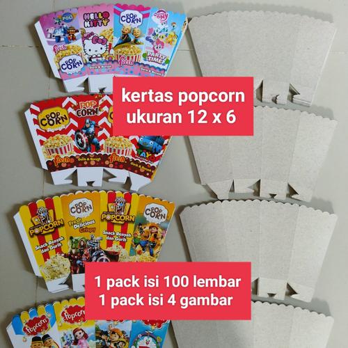 Jual kertas popcorn / kotak popcorn / karton popcorn / box popcorn ...