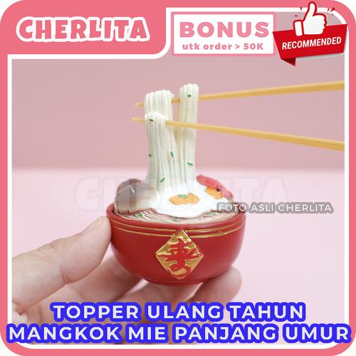 Jual Topper Ulang Tahun Happy Birthday Kue Mangkok Mie Panjang Umur Chinese - Kota Tangerang ...