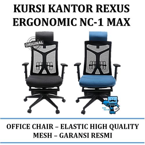 Promo Rexus Ergonomic Office Chair Kursi Kantor NC-1 / NC1 Max - Abu ...
