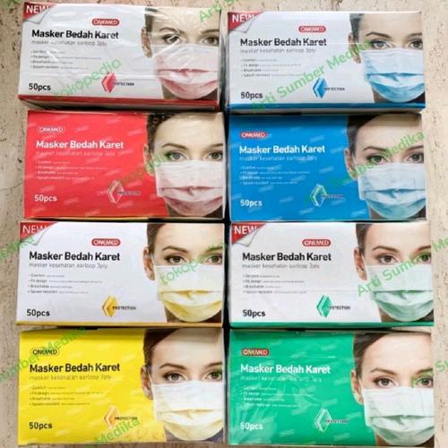 Jual Masker Bedah Medis OneMed Earloop Box isi 50pc - Hijau - Kota ...