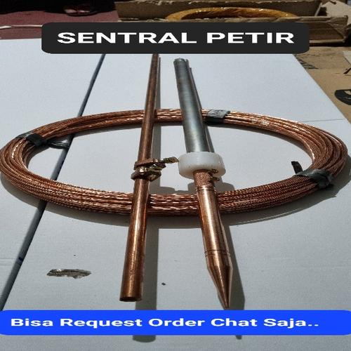 Jual penangkal petir 1 Tombak Tembaga +25M Kabel Rod 5/8 tembaga ...