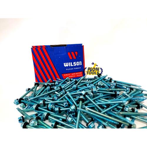 Jual WILSON SDS 12x70 PUTIH Karet Baut Baja Ringan Drilling Sekrup ...