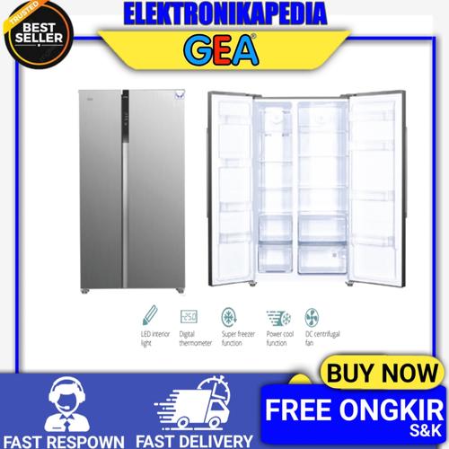 Jual KULKAS GEA SIDE BY SIDE G2D-563 563 LITER NO FROST - INOX - Kota ...