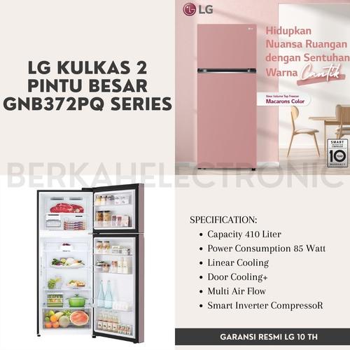 Jual LG KULKAS 2 PINTU BESAR 410L MACARON COLLECTION - GNB372PQGP- PINK ...