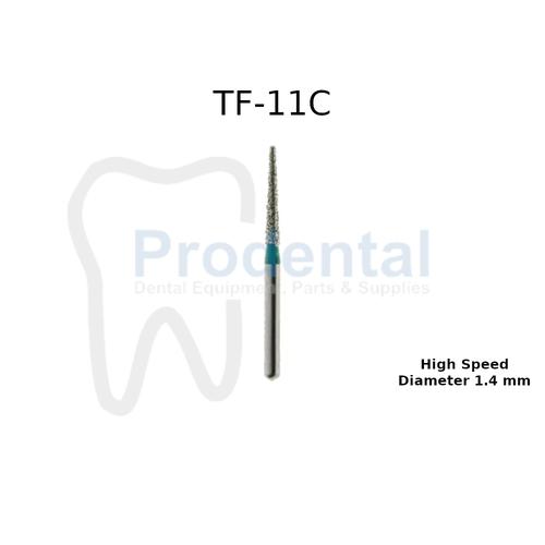 Jual Dental Diamond Bur High Speed Handpiece TF-11C (Taper Flat End) - Kota Surabaya - Prodental ...