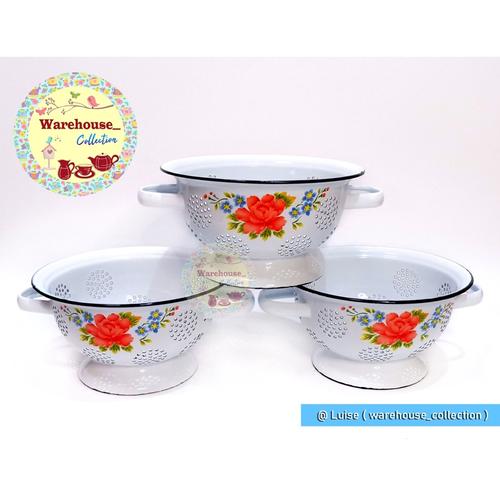 Jual Sangku Nasi 24cm motif kembang Enamel Seng Blek Jadul Vintage ...