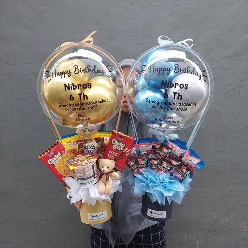 Jual Bouquet Bucket Balon/Buket Balon Snack (Modal A) utk Wisuda/Ultah ...