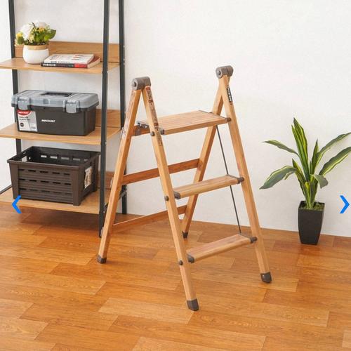 Jual Tangga Lipat Aluminium 3 Step Motif Kayu Fix Step Ladder 3 Step ...