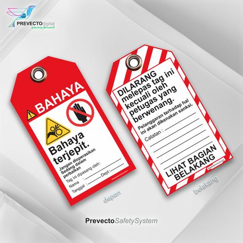 Jual TAGOUT PVC CARD BAHAYA TERJEPIT LOTO OSHA - Paper+Laminasi ...