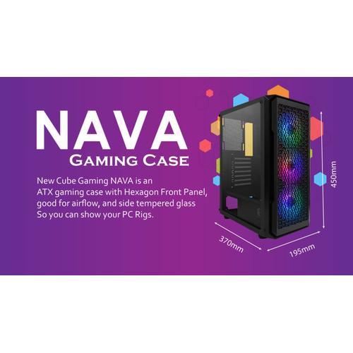 Jual Casing CUBE GAMING NAVA BLACK - ATX Casing PC Gaming - Jakarta ...