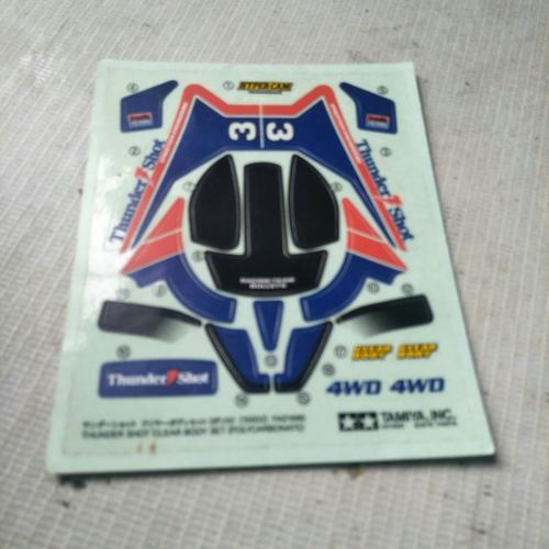 Jual tamiya sticker decal body thunder shot clear body polycarbonate ...