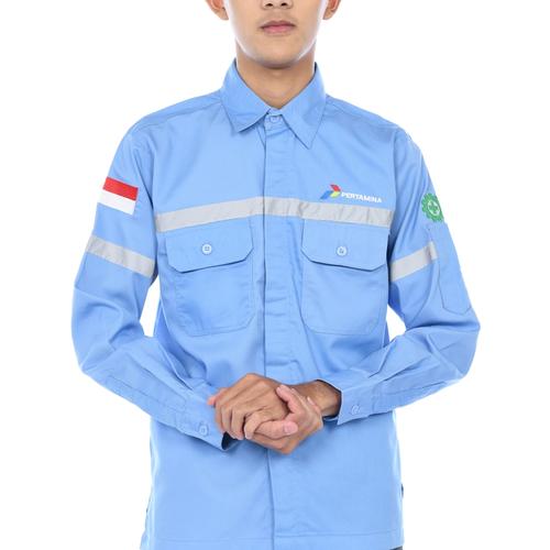 Promo Baju Pertamina Tangan Panjang Atasan Wearpack Pertamina Serangam ...
