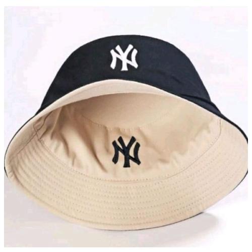 Jual Topi Bucket Hat Bolak Balik Unisex Premium Bordir NY - Hitam ...