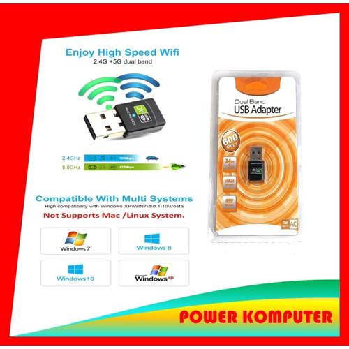 Jual USB Dongle Wifi Receiver Wifi Adapter 5Ghz 600Mbps USB Penangkap Wifi - Jakarta Utara ...