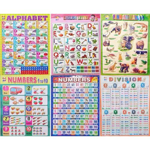 Jual Poster Edukasi Anak Timbul Belajar Berhitung Mengenal Warna Huruf ...