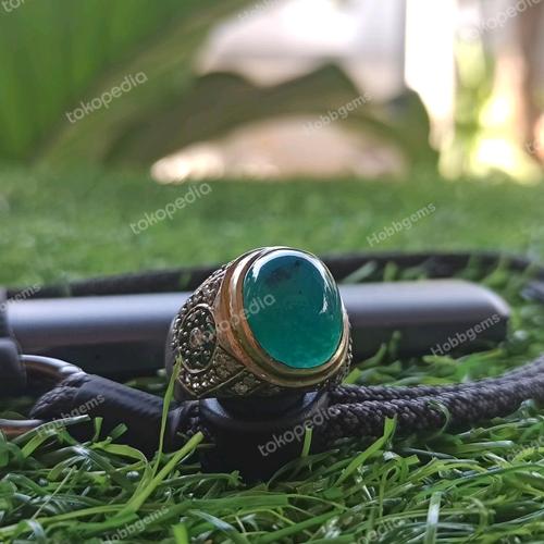 Jual Bacan Doko Natural Totol Mumbul Batu Asli Bacan Kristal Ring Perak ...