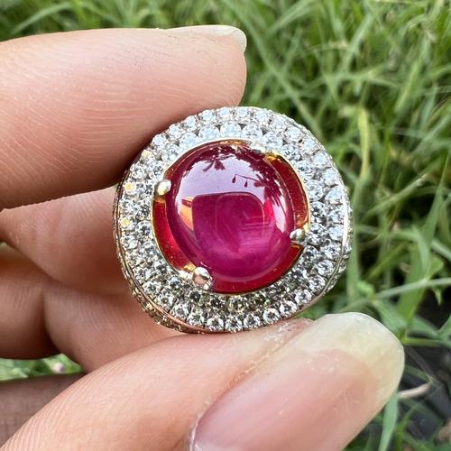 Jual Cincin Perak Ruby Pigeon Blood Good Luster High Quality - Ukuran ...