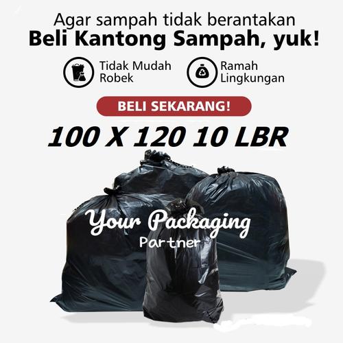 Jual Plastik Sampah 100x120cm Hitam Besar/ Trash Bag/ HD Kantong Sampah ...