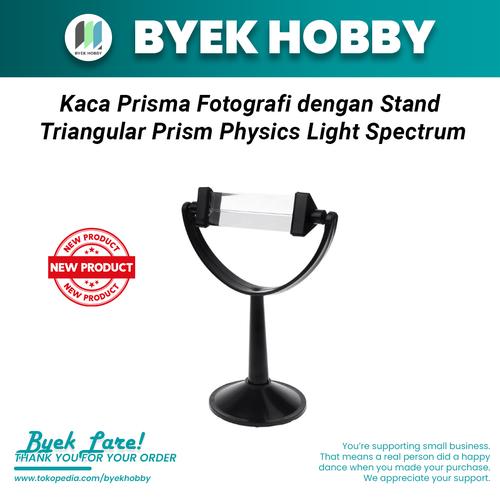 Jual Kaca Prisma Fotografi Pelangi Difraksi Fisika Stand Light Spectrum ...