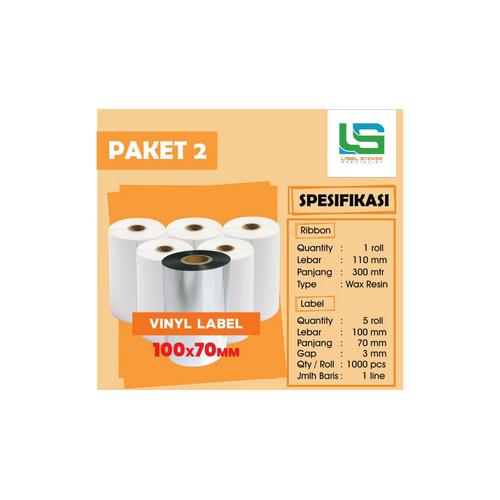 Jual PAKET LABEL BARCODE VINYL 100x70 mm 5 LABEL 1 RIBBON - Jakarta ...