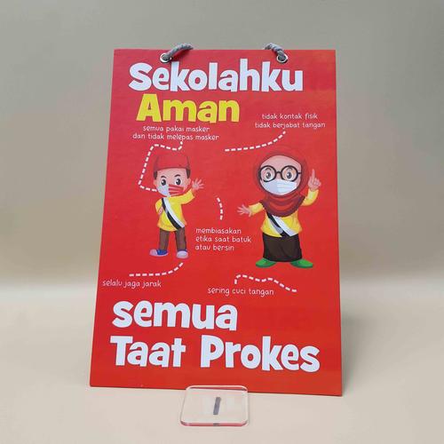 Jual Hard Poster | Poster Sekolah Aman | Poster Prokes, Poster ...