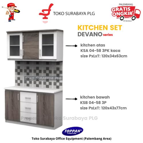 Jual Kitchen Set Toppan KSA KSB 04.58 3P Devano Lemari Dapur Lemari ...
