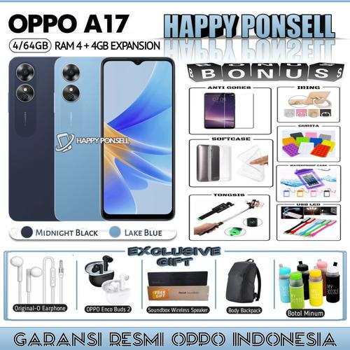Jual OPPO A17 4/64 GB RAM 4+4GB Ekspansion | A 17 3/32 GB GARANSI RESMI ...