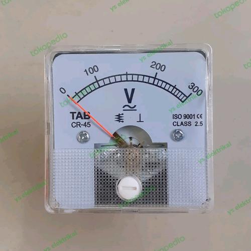 Jual TAB Volt Meter Analog AC/DC CR-45 300V Full Acrylic ISO 9001 CE ...