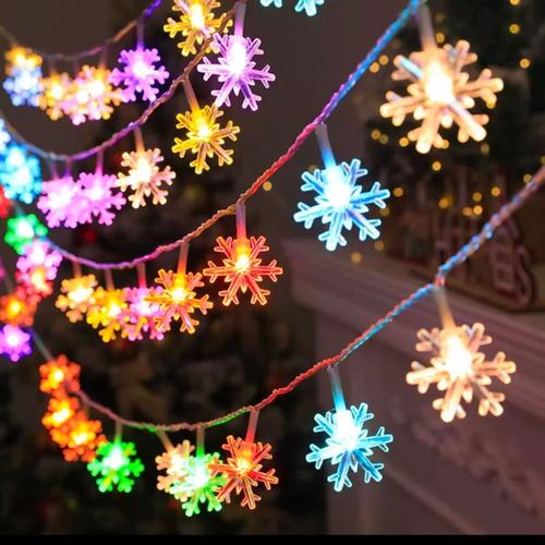 Jual (2METER) LAMPU NATAL SNOWFLAKE LED LAMPU HIAS NATAL LAMPU POHON ...