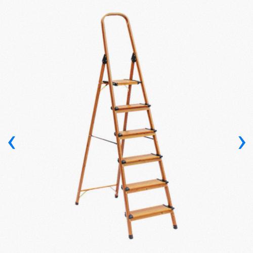 Jual Fix Step Tangga Lipat Aluminium 6 Wide Step Motif Kayu Ladder ...