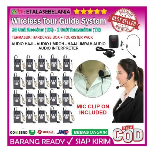 Jual Wireless Tour Guide System - Translator System - 1 Transmitter &20 ...