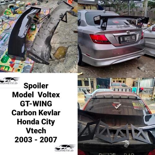 Jual Spoiler Model GT-WING VOLTEX Honda City Vtech 2003-2007 Carbon ...