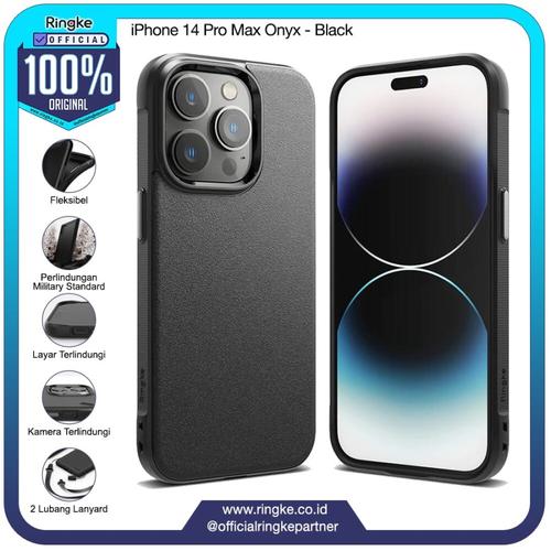 Jual Case iPhone 14 Pro Max Plus Ringke Onyx Black Anti Shock Soft ...