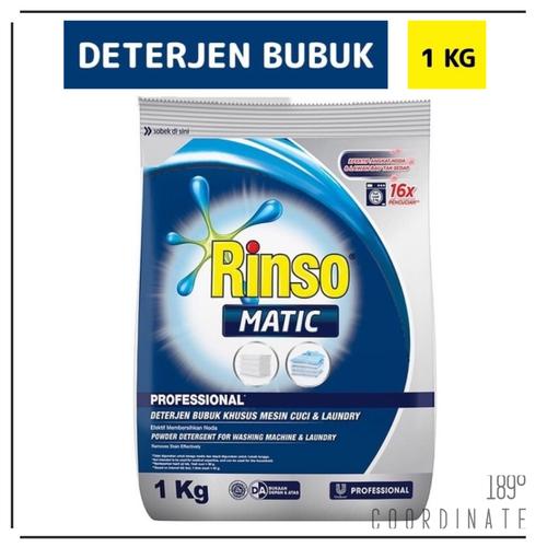 Jual RINSO DETERJEN BUBUK MATIC PROFESSIONAL 1KG LAUNDRY KILOAN SABUN ...