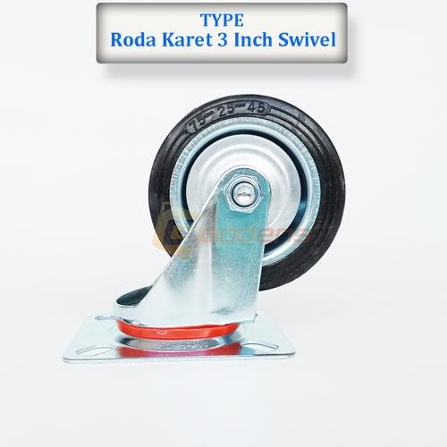 Jual Roda Karet 3 Inch Hidup Roda Caster Roda Gepeng - Jakarta Barat ...