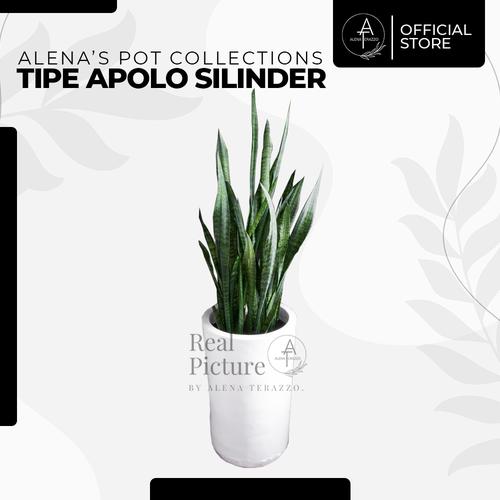 Jual POT BUNGA UNIK CANTIK DAN MINIMALIS TIPE APOLO SILINDER HANDMADE ...