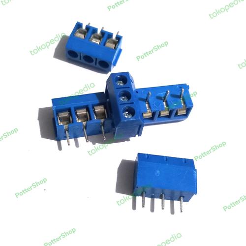 Jual Terminal Block 3 pin pitch 5.08mm biru - Kota Bekasi - PotterShop ...