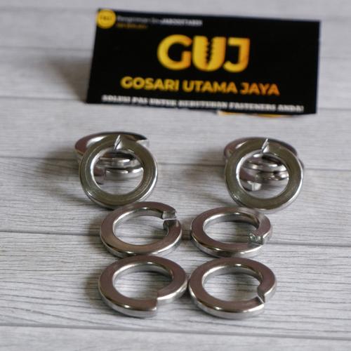 Jual (100PCS) Ring Per M5 Ver / DIN 127 Spring Washer Stainless / SS ...