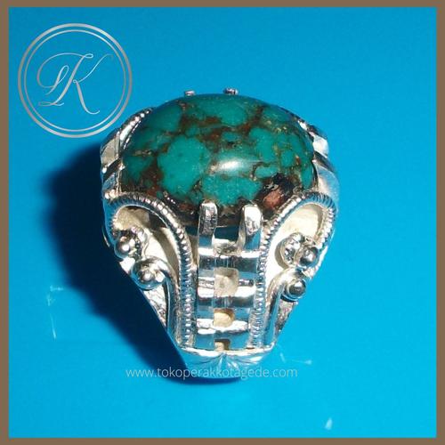 Jual Custom Cincin Emban Perak 925 handmade jogja Phyrus Hijau Serat ...