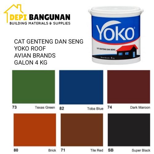 Jual Avian Brands Yoko Roof Cat Genteng dan Seng Galon 4 KG - 71 TILE ...
