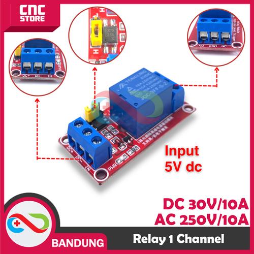Jual MODULE RELAY 1 CHANNEL 5V AKTIV HIGH ATAU AKTIV LOW WITH ...