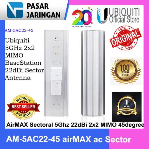Jual AM-5AC22-45 Ubiquiti 5GHz 2x2 MIMO BaseStation 22dBi Sector ...