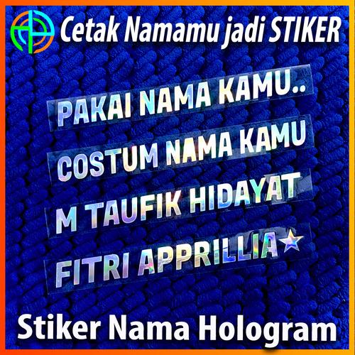 Jual Cetak Namamu Jadi Sticker Cutting Hologram Sticker Custom Nama ...