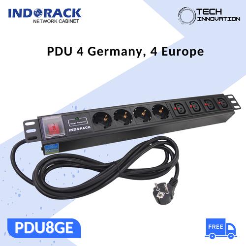 Jual INDORACK Power Distribution Unit 8 Germany / Europe Socket Stop ...